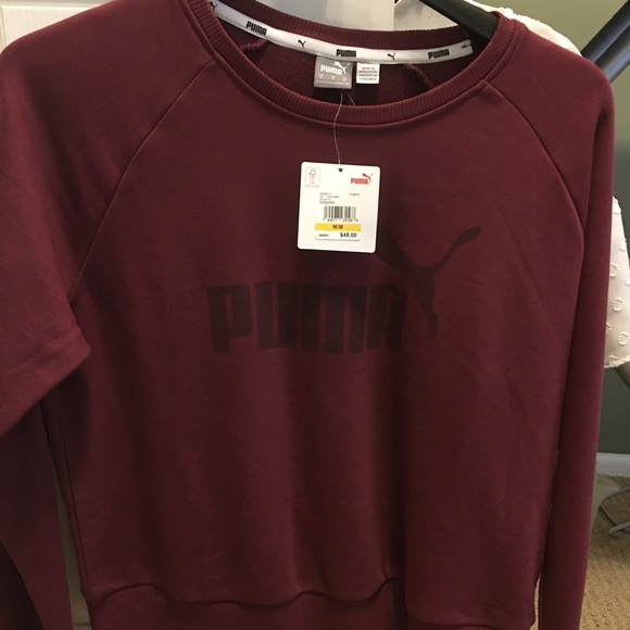 Sweaters | Maroon Puma Cropped Sweater | Poshmark